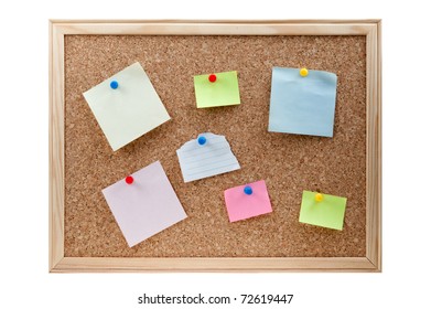 Office Cork Board Post Notes Isolated Stock Photo 130159397 | Shutterstock