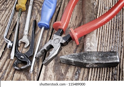 Different Tools On Table Stock Photo 115489000 | Shutterstock