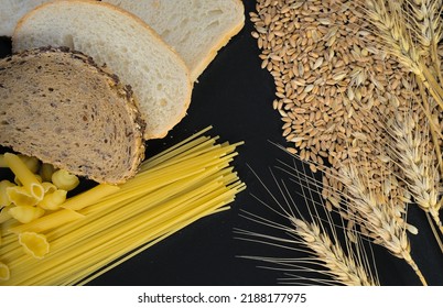Different Types Bread Grains Ears Wheat Stock Photo 2188177975 ...