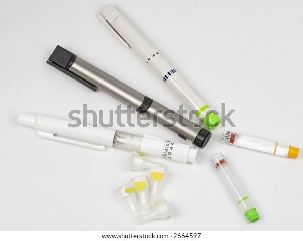 Different Types Pens Insulin Administrationalso Two Stock Photo (Edit ...