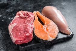 Different types of raw meat steaks, a Food & Drink Photo by composter ...