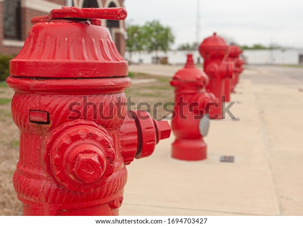 Different Types Red Fire Hydrants City Stock Photo 1694703427 ...