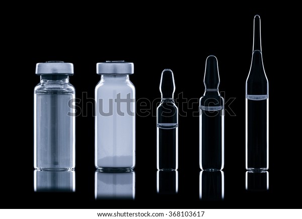 Different Types Vials Different Liquids Isolated Stock Photo 368103617 ...