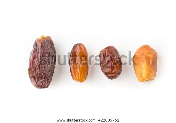 Different Varieties Dates Isolated On White Stock Photo (Edit Now ...