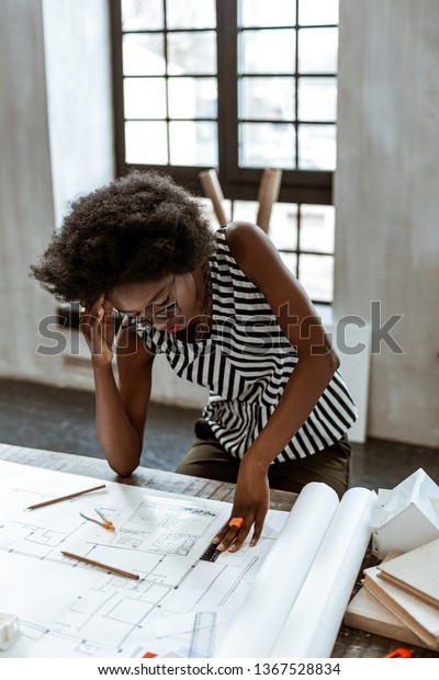 Difficult Task Trainee Interior Designer Feeling Stock Photo 1367528834 ...