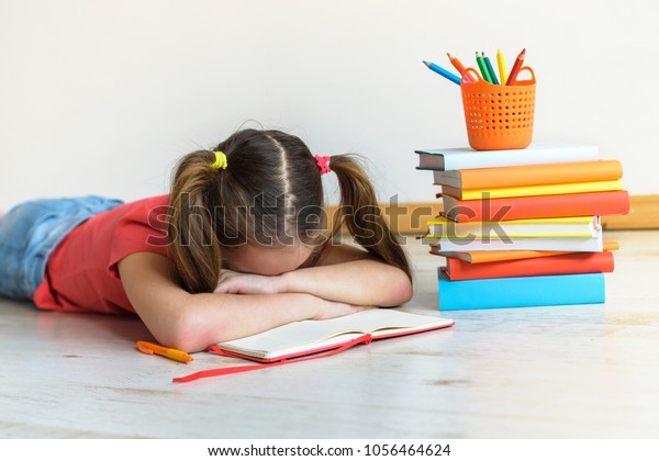 Difficulties Study Tired Child Doesnt Want Stock Photo 1056464624 ...