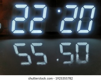 Digital Clock That Lights Bright White Stock Photo 1925355782 ...