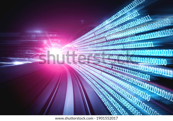 Digital Data Flow On Road Motion ภาพสต็อก 1901552017 | Shutterstock