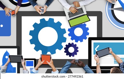 Digital Device Computer Connecting Internet Online Stock Photo ...