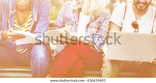 Digital Device Connection Communication Learn Concept Stock Photo ...