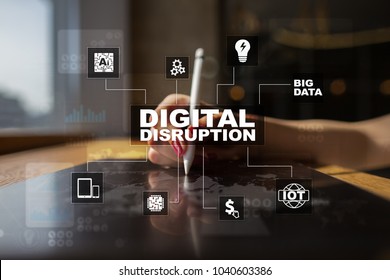 Digital Disruption Future Technology Concept Stock Photo 1040603386 ...