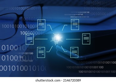 Digital Documents Data Files Sharing Cloud Stock Photo 2146720389 ...
