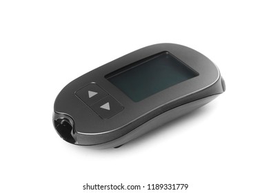 Digital Glucometer On White Background Medical Stock Photo 1189331779 ...