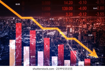 Digital Indicators Declining Graphs Stock Market Stock Photo 2199155155 ...