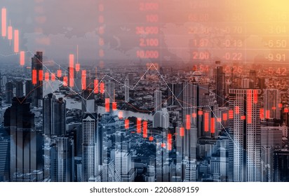 Digital Indicators Declining Graphs Stock Market Stock Photo 2206889159 ...
