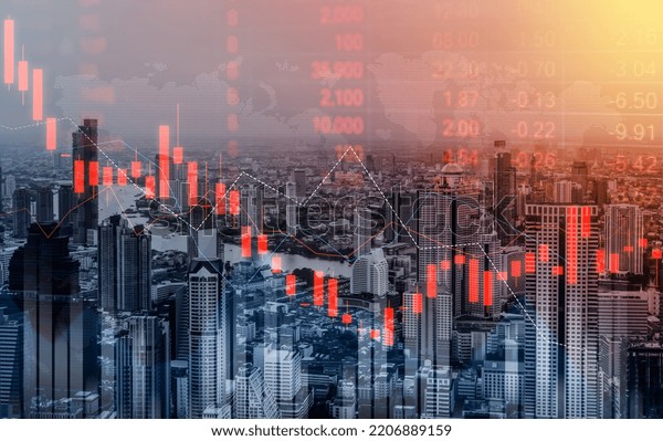 Digital Indicators Declining Graphs Stock Market Stock Photo 2206889159 ...