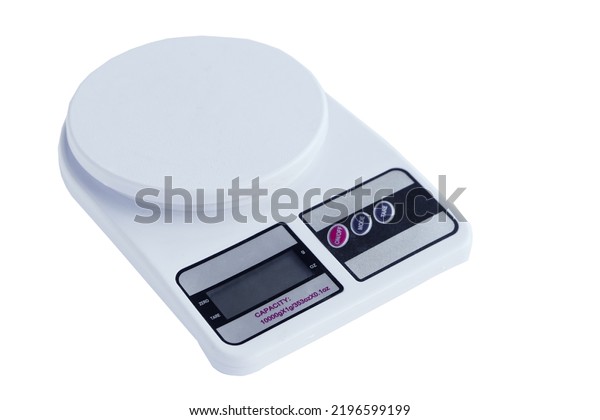 Digital Kitchen Scale Machine Weighing Food Stock Photo 2196599199 ...