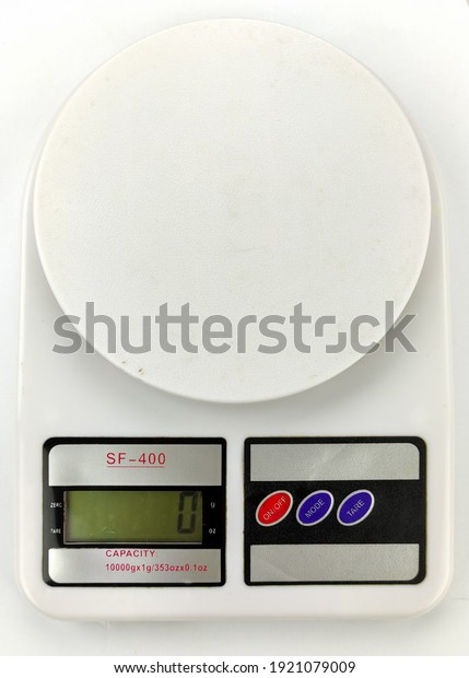 Digital Kitchen Weight Scale Top View Stock Photo 1921079009 | Shutterstock