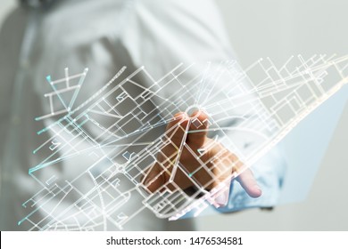 Digital Map Tracking Gps Stock Photo 1476534581 | Shutterstock