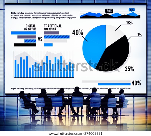 Digital Marketing Graph Statistics Analysis Finance Stock Photo ...