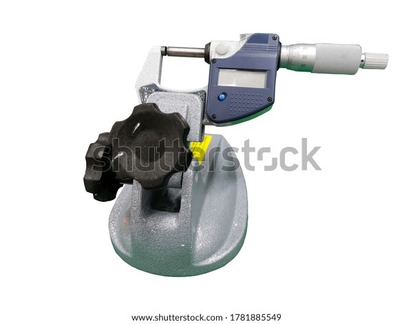 Digital Micrometer Clamp On Adjustable Holder Stock Photo 1781885549 ...