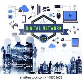 Digital Network Computer Connection Server Lan ภาพสต็อก 448505638 ...