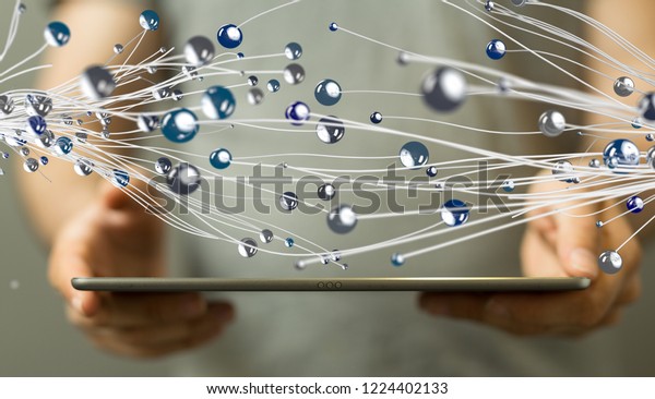 Digital Network Hand Stock Photo 1224402133 | Shutterstock