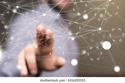 Demonstrating Digital Connection Lines Stock Photo (Edit Now) 531270241