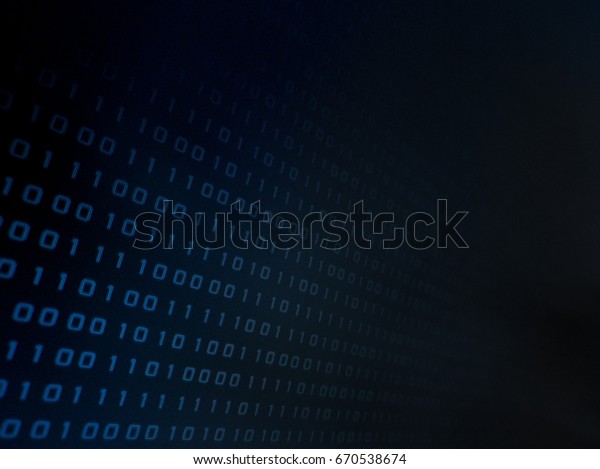 Digital Numbers Background Blue Binary Image Stock Photo 670538674 ...