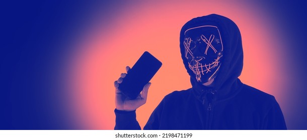 Digital Security Concept Anonymous Hacker Mask Stock Photo 2198471199 ...