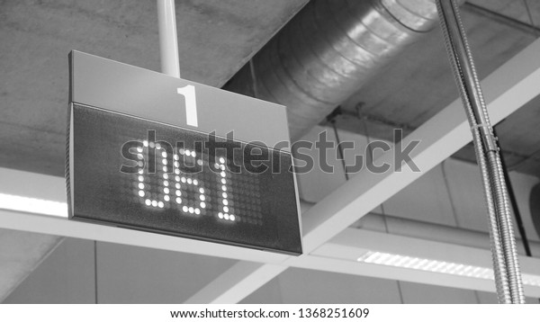 Digital Sign Queue Counter Display Board Stock Photo 1368251609 ...