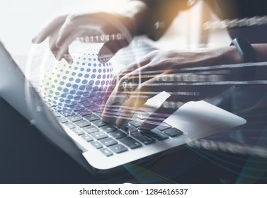 Digital Software Development Concept Coding Software Stock Photo ...
