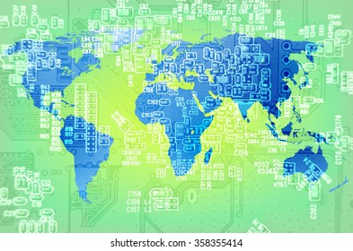 Digital Techno World Stock Photo 358355414 | Shutterstock
