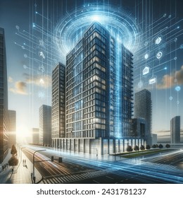 Centre Image Depicts Futuristic Building That AI-generated image ...
