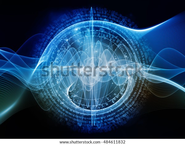 Digital Vortex Series Interplay Circular Wave Stock Photo (Edit Now ...