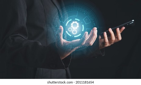 Digital Workflow Digital Transformation Automatic Technology Stock ...