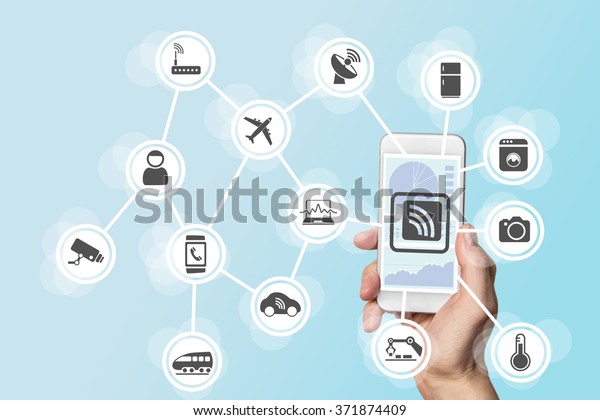 Digitization Mobility Concept Illustrated By Hand Foto de stock ...