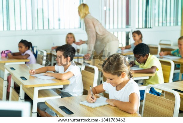Diligent Elementary School Student Tween Girl Stock Photo 1841788462 ...