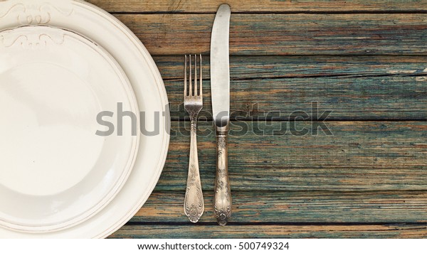 Dining Setting Table Setting Silverware Cutlery Stock Photo 500749324 ...