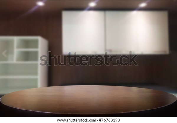 Dining Table On Blurred Brown Kitchen Stock Photo 476763193 | Shutterstock