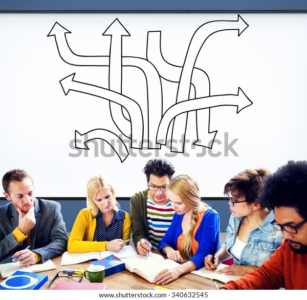 Direction Intersection Decision Option Chance Concept Stock Photo ...