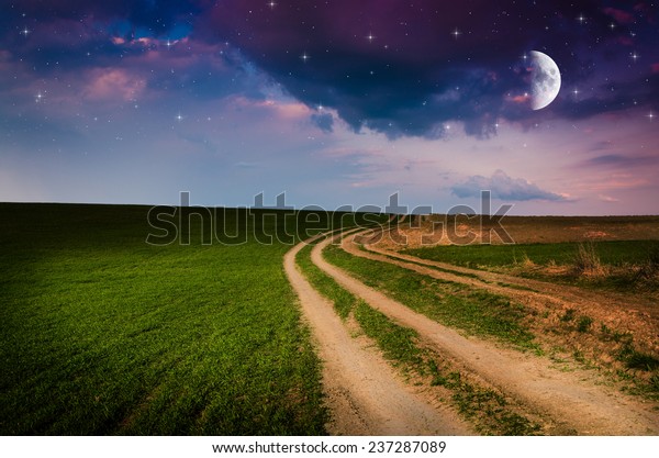 Dirt Road Night Elements This Image Stock Photo 237287089 | Shutterstock