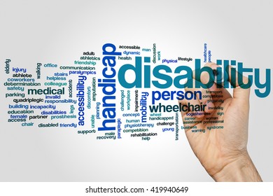 Disability Concept Word Cloud Background Stock Photo 419940649 ...