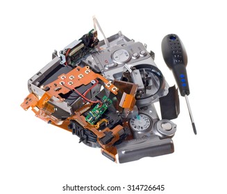 Disassembled Broken Compact Digital Camera Spare Stock Photo 314726645 ...