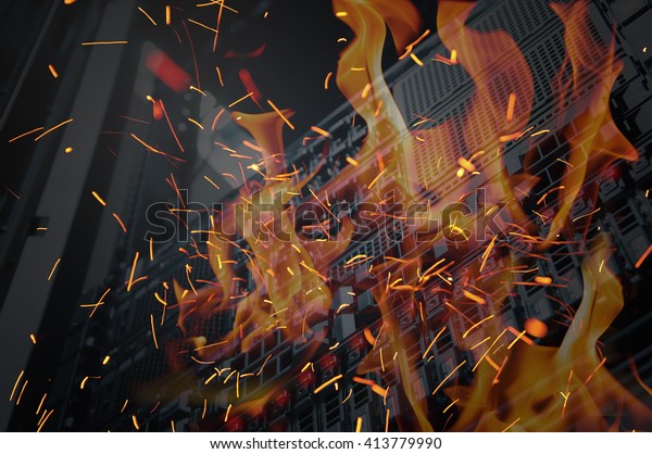 Disaster Data Center Room Server Storage Stock Photo (Edit Now) 413779990