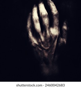 Abstract Figure Background One Hand Obscuring — изображение, созданное ...