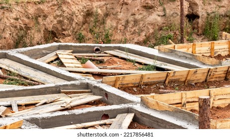 Dismantling Strip Foundation Formwork Construction Site Stock Photo ...