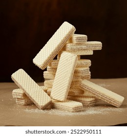 Disordered Jenga Tower Generated Long Rectangular AI-generated image ...