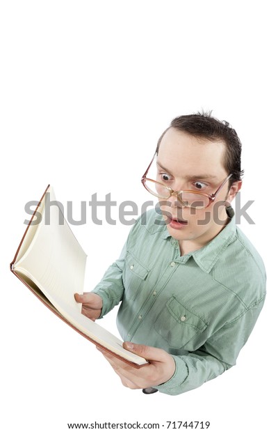 Distorted Image Nerd Reading Book Being Stock Photo 71744719 | Shutterstock