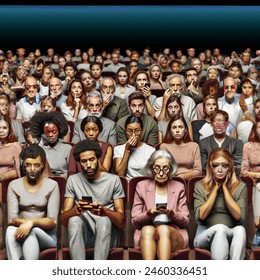 Distracted Audience Facing Camera AI-generated image 2460336483 ...